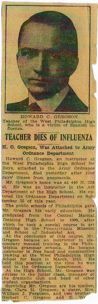 Howard Caldwell Gregson | Family Stories from the 1918–19 Influenza ...